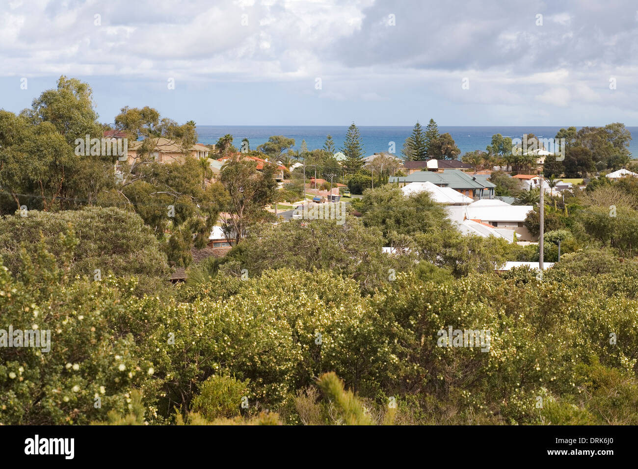 Bushland, the northern coastal suburb of Hillaries and the Indian Ocean ...