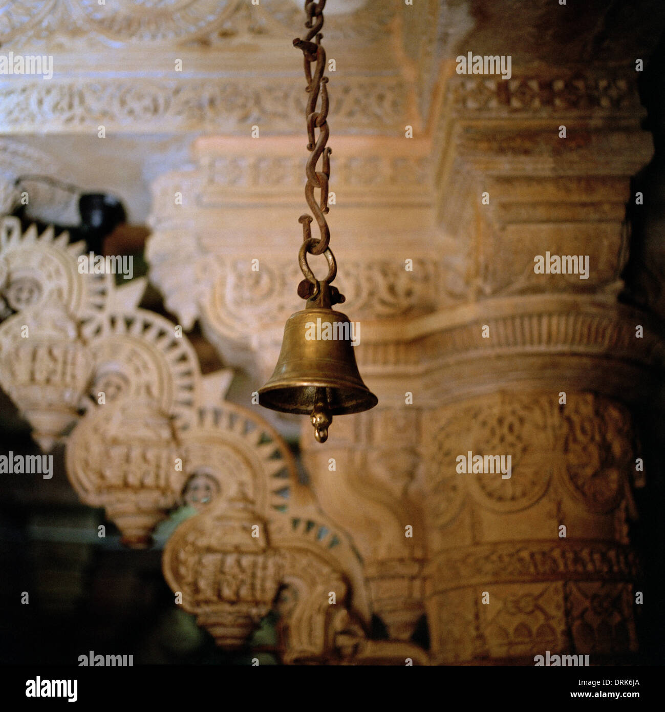 Indian temple bells hi-res stock photography and images - Alamy