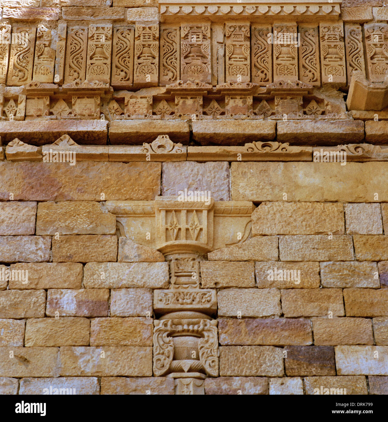 Rajput architecture in Jaisalmer in Rajasthan in India in South Asia ...