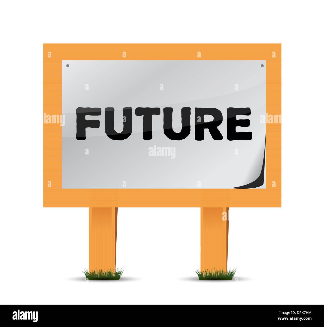 future wood sign illustration design over a white background Stock ...