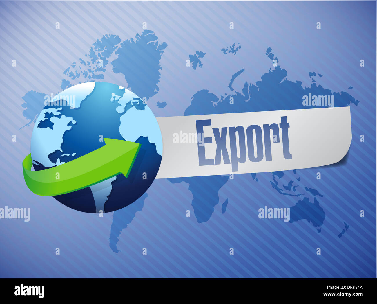 export world map illustration design over a blue background Stock Photo ...