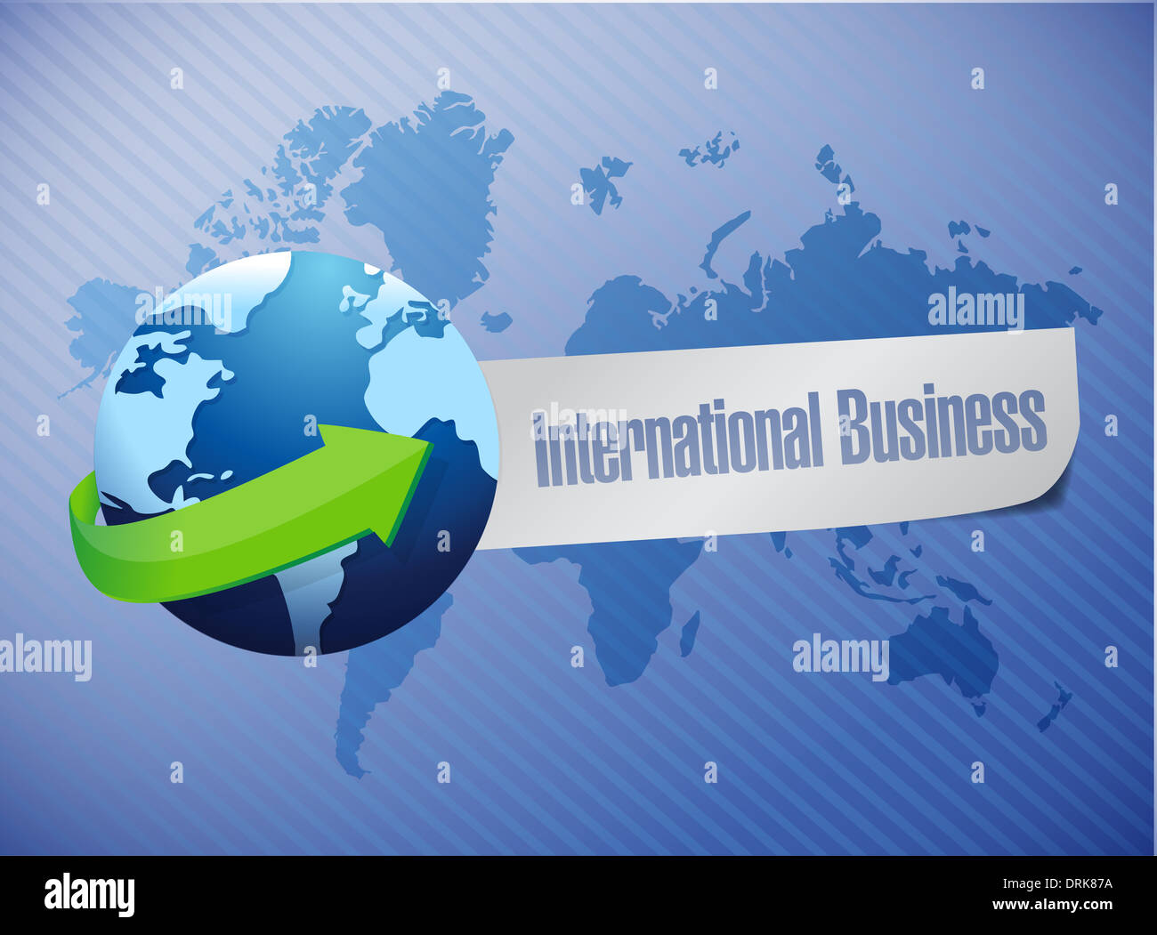 international business world map illustration design over a blue ...