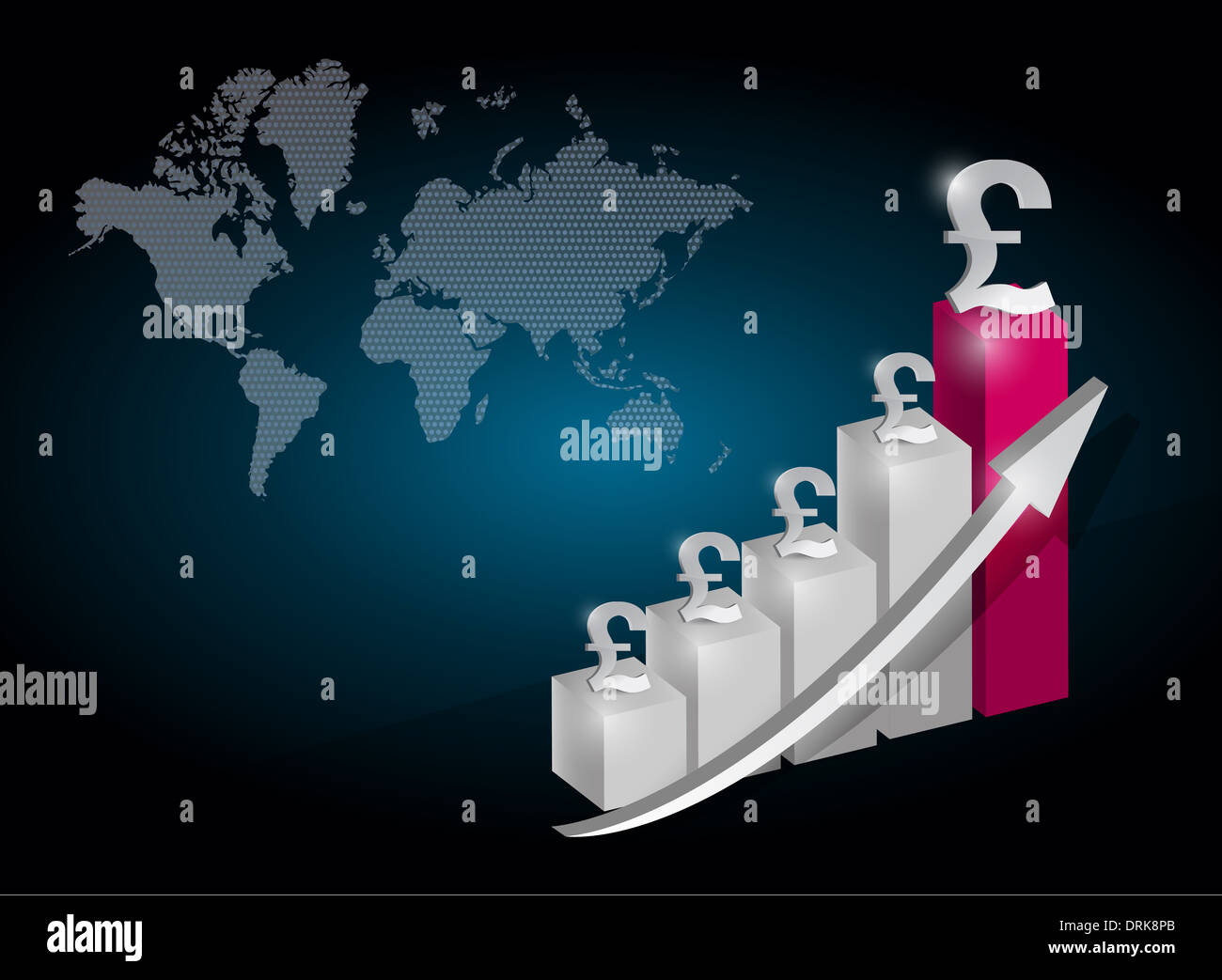 pound currency graph chart illustration design over a dark background ...