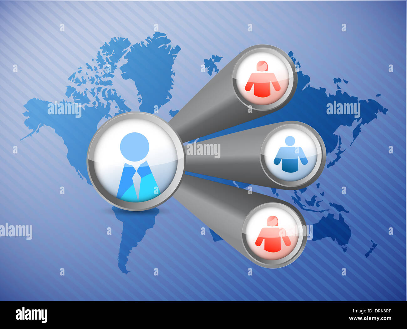 people network world map illustration design over a blue background ...