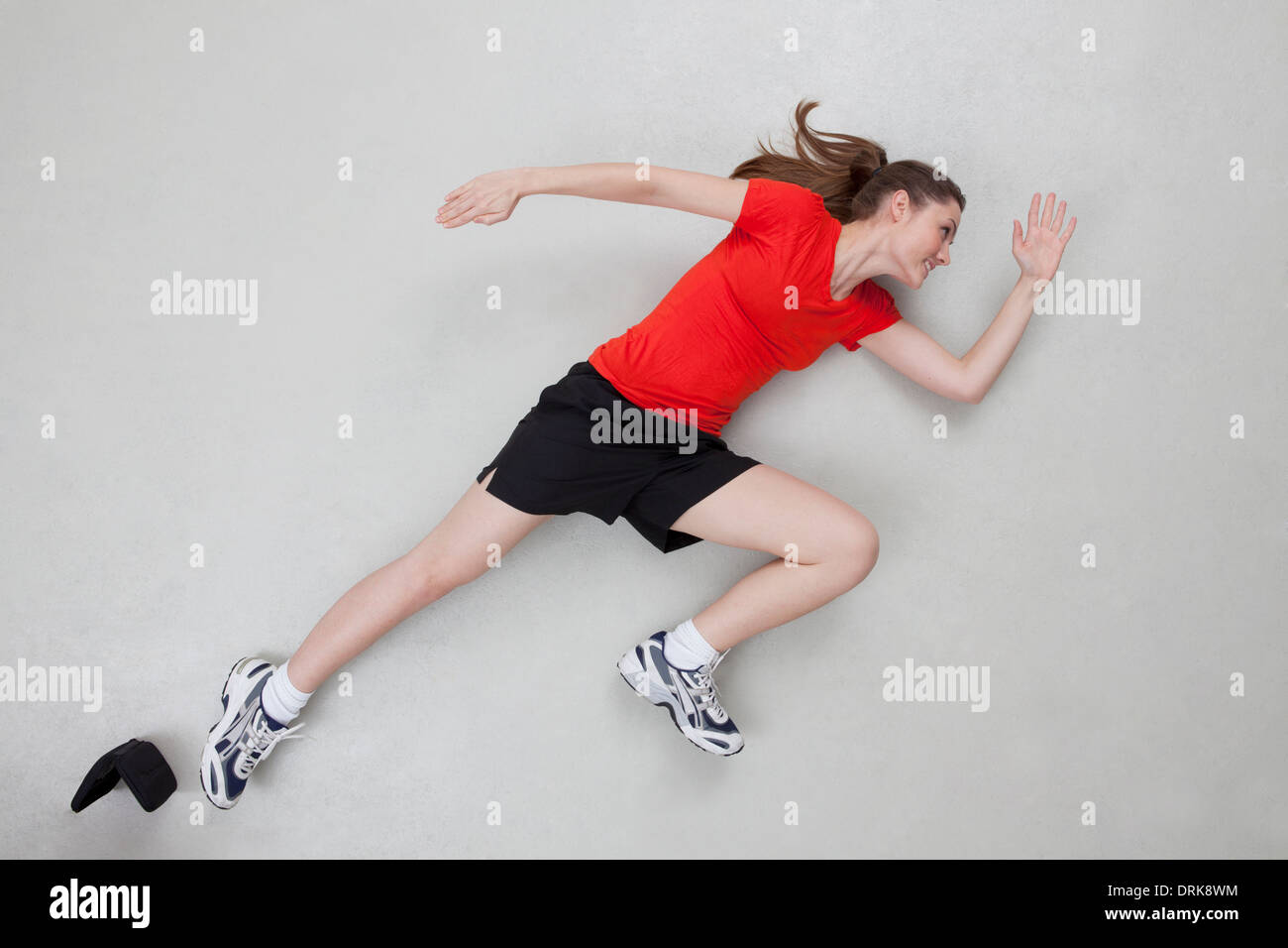 Overhead shot woman running hi-res stock photography and images - Alamy