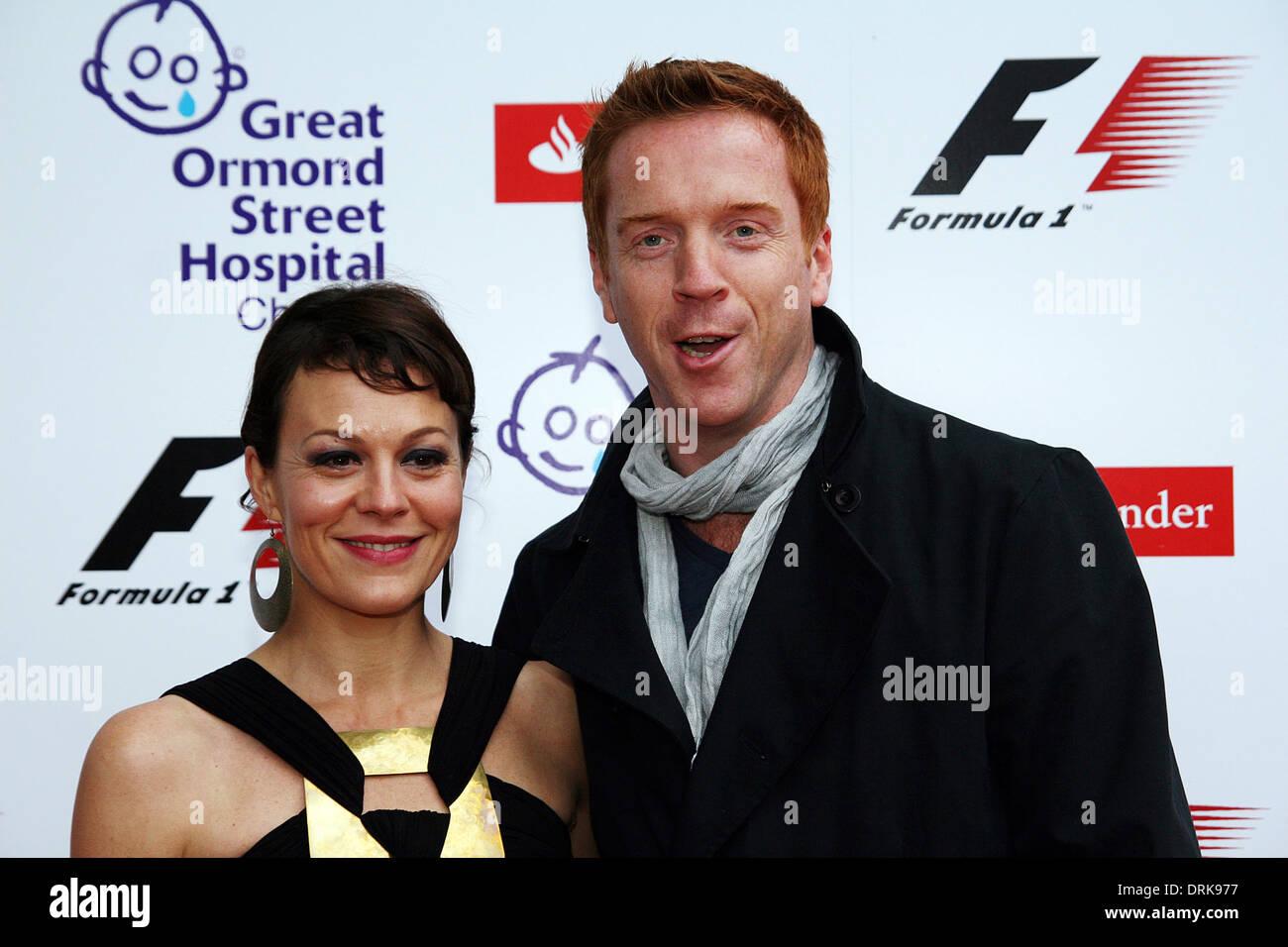 Actor Damien Lewis with wife Helen McCrory 2009 Stock Photo - Alamy