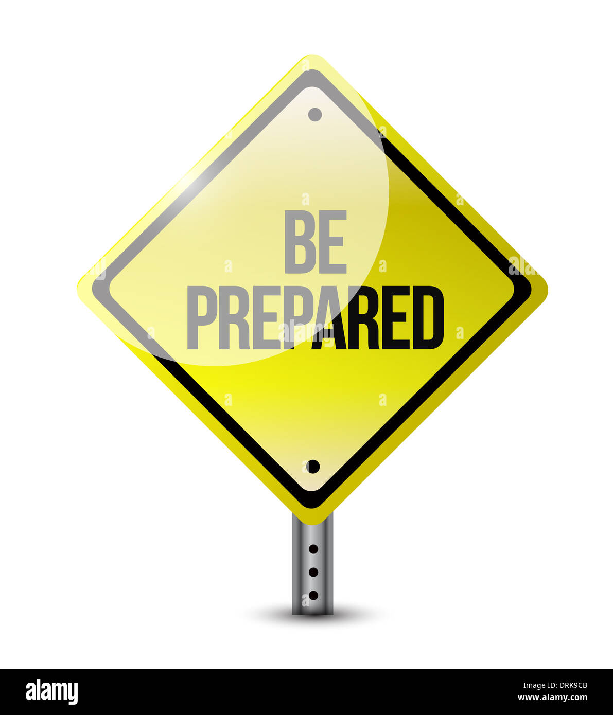 be prepared road sign illustration design over a white background Stock ...
