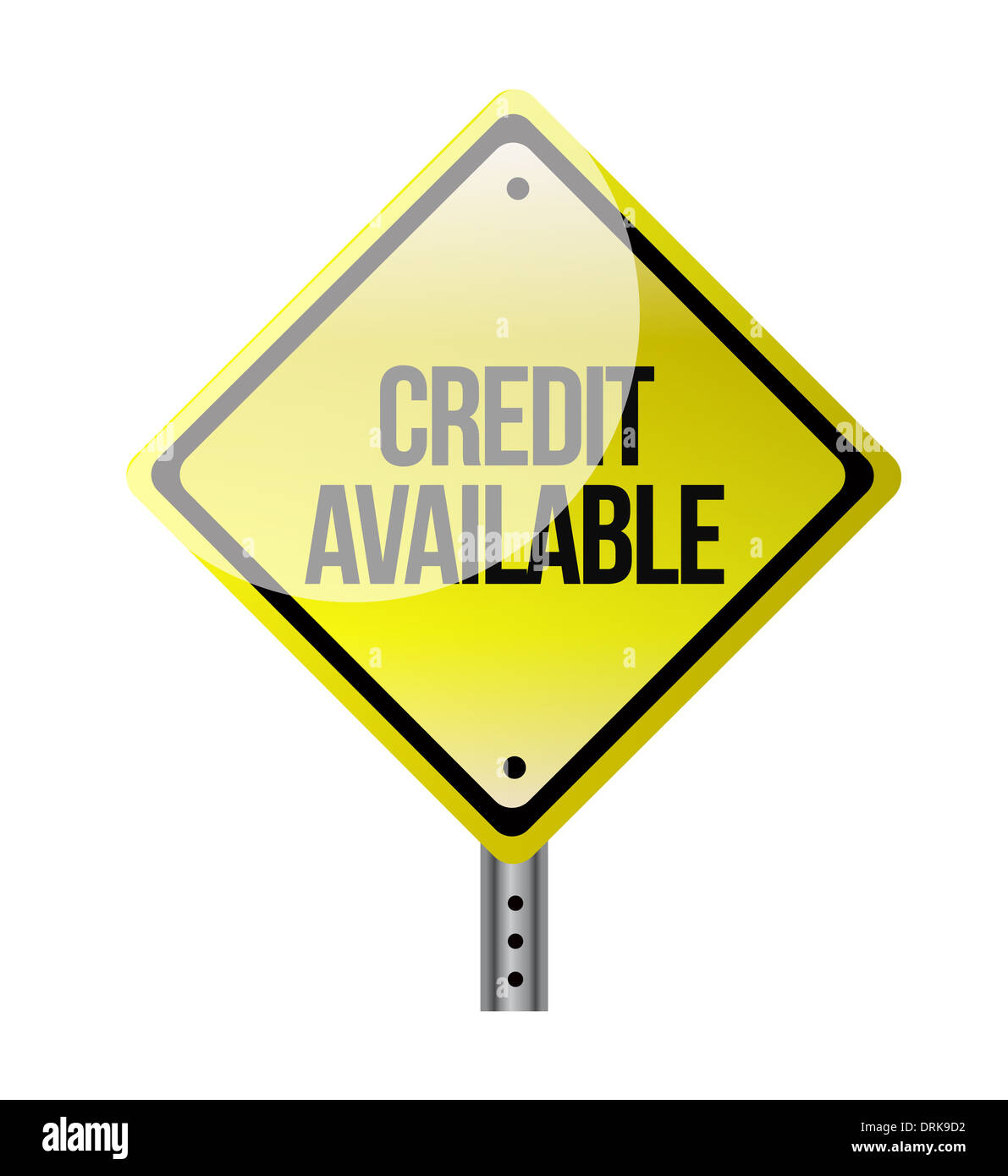 credit available road sign illustration design over white Stock Photo ...