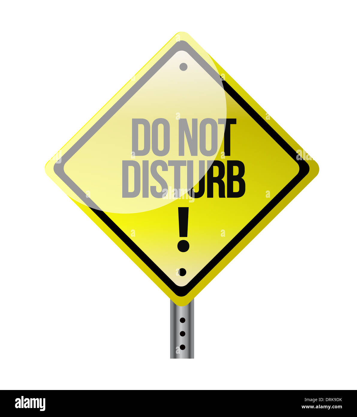 do not disturb sign illustration design over white Stock Photo - Alamy