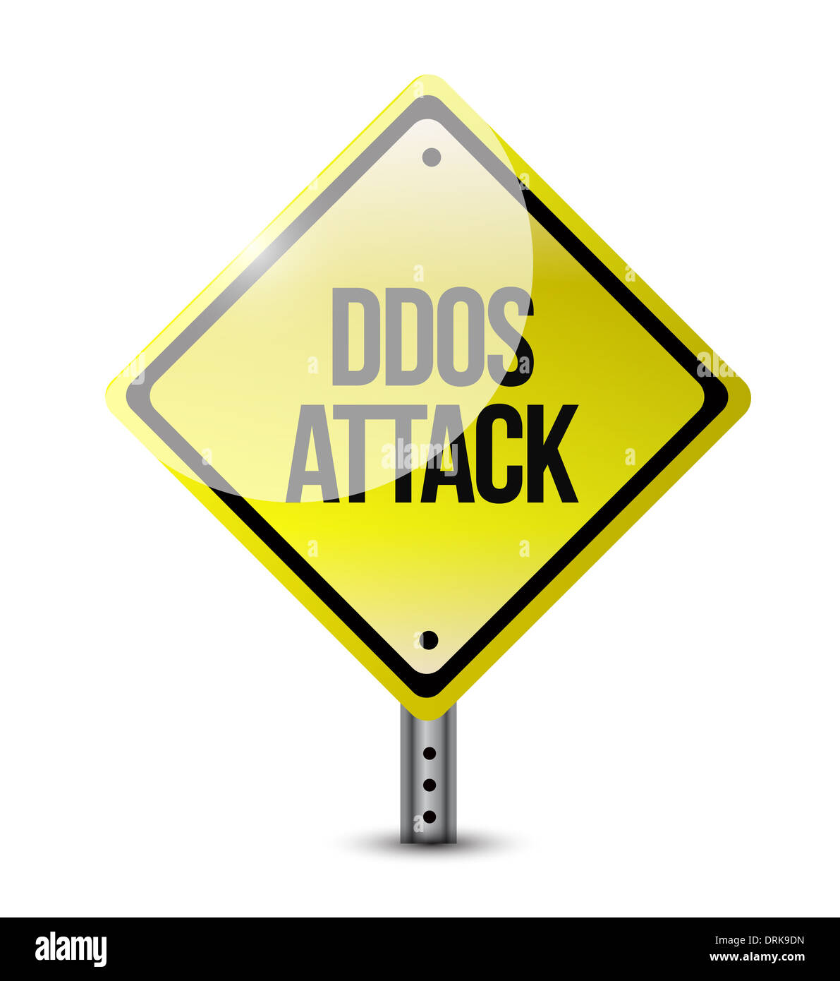 ddos attack road sign illustration design over a white background Stock ...
