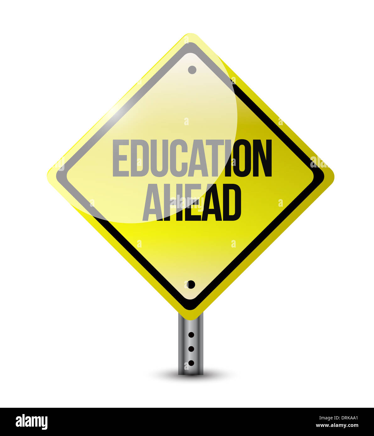 education ahead road sign illustration design over a white background ...