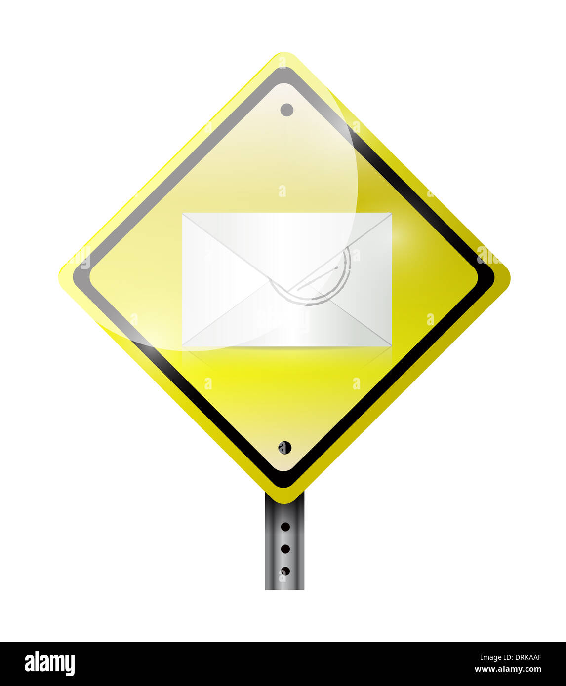 envelope road sign illustration design over a white background Stock ...