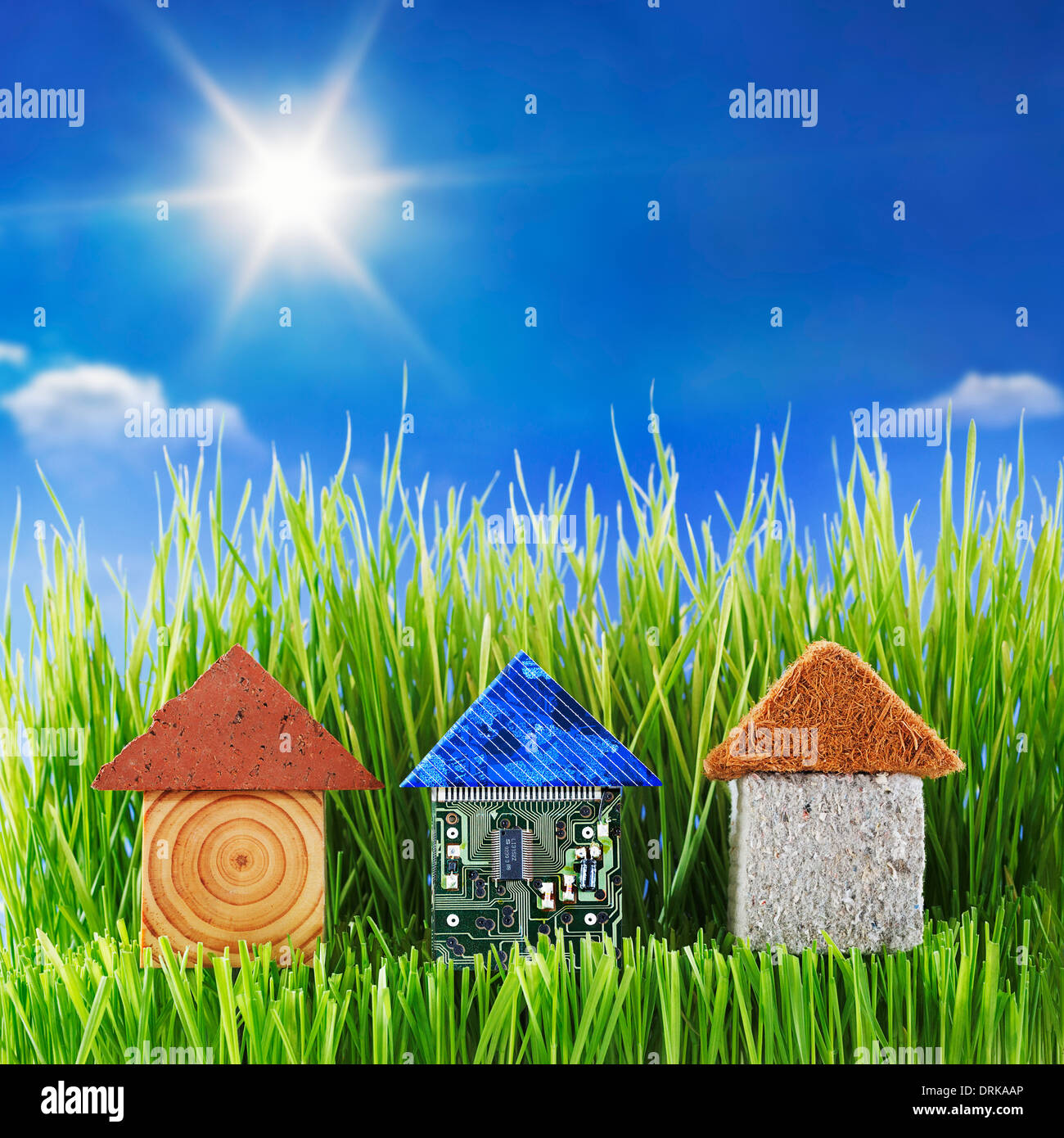 Composing, green building, organic building materials Stock Photo - Alamy