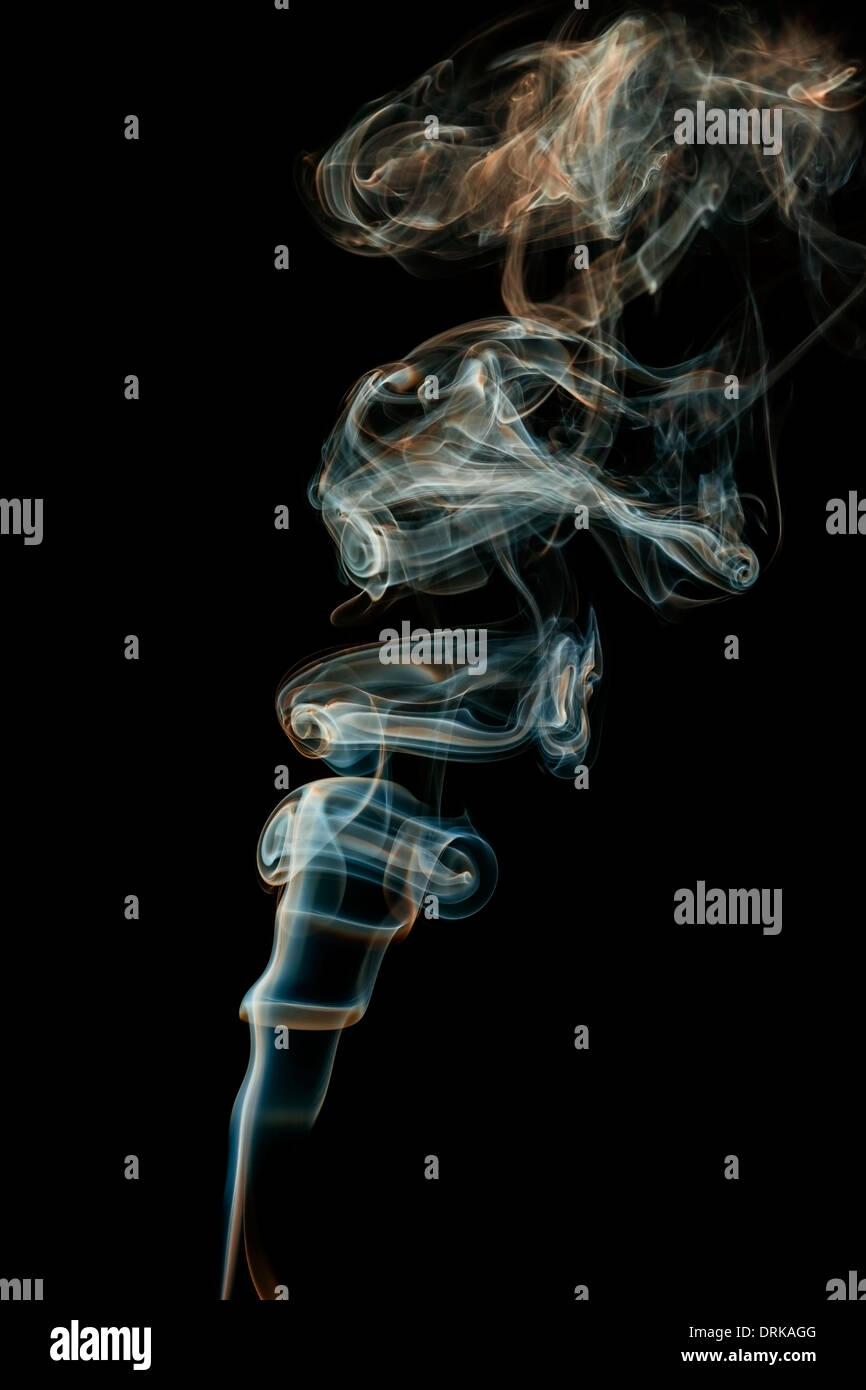 color abstract smoke isolated black background Stock Photo - Alamy