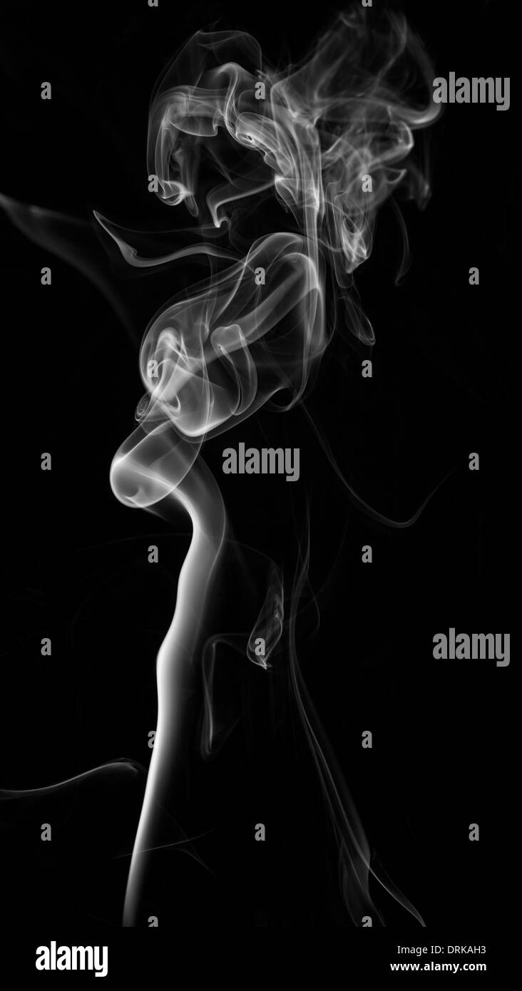 white abstract smoke isolated black background Stock Photo - Alamy