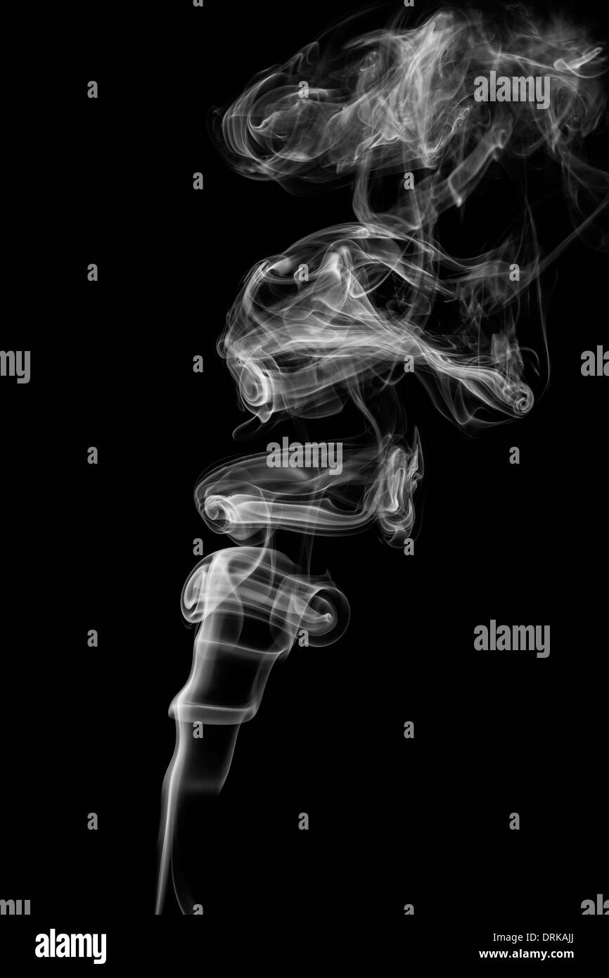 white abstract smoke isolated black background Stock Photo - Alamy
