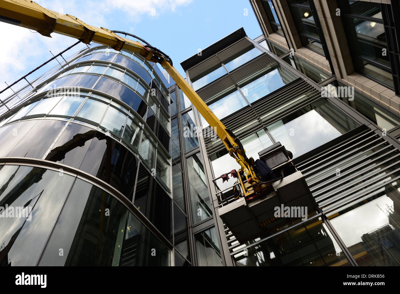 Cleaning windows cherry picker hi-res stock photography and images - Alamy