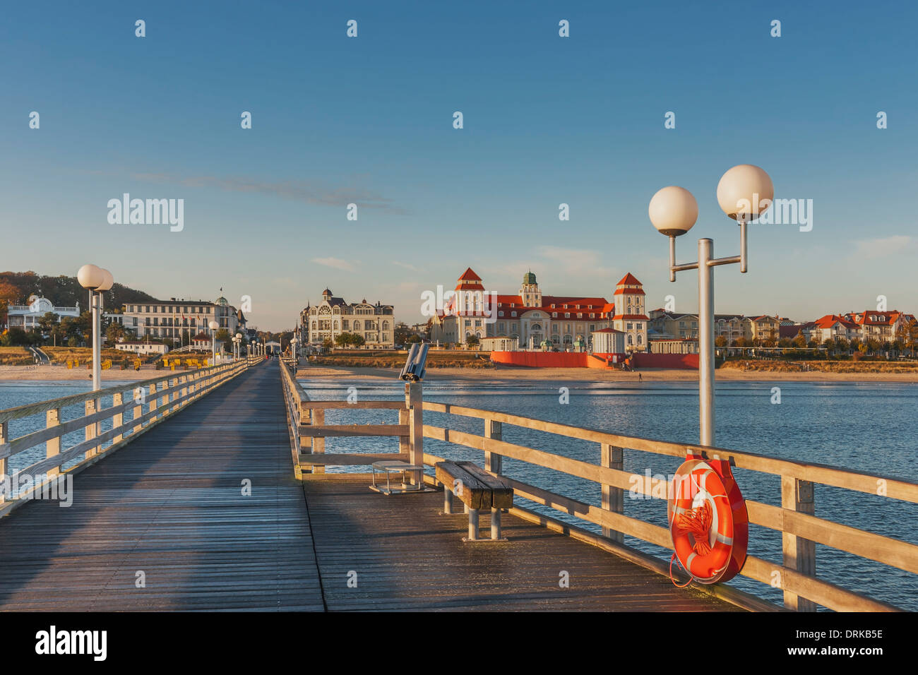 Kurhaus Binz viewed from the pier, Binz, Ruegen Island, County ...
