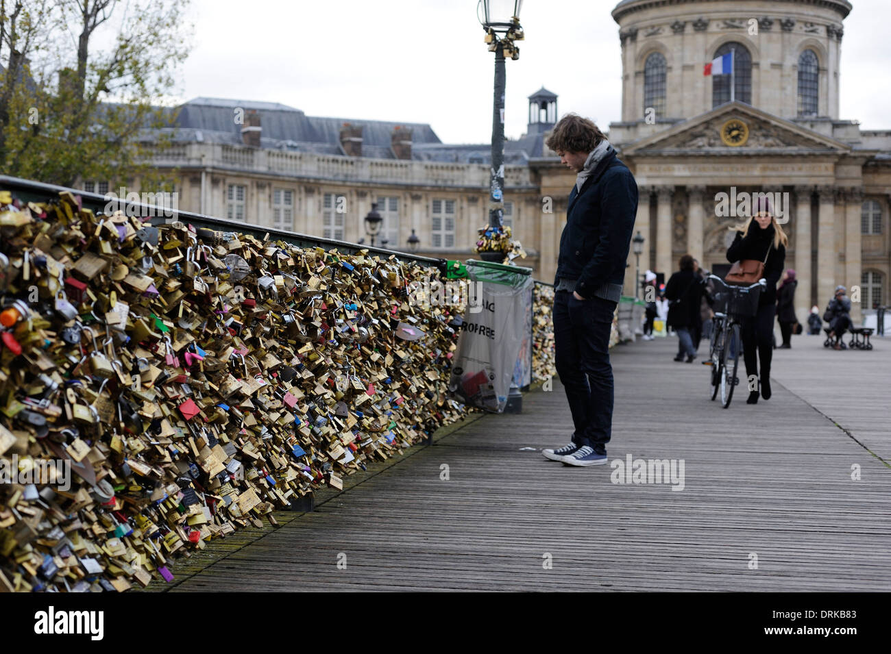 Stock Photo of the pont des arts bridge in Paris or the love lock ...