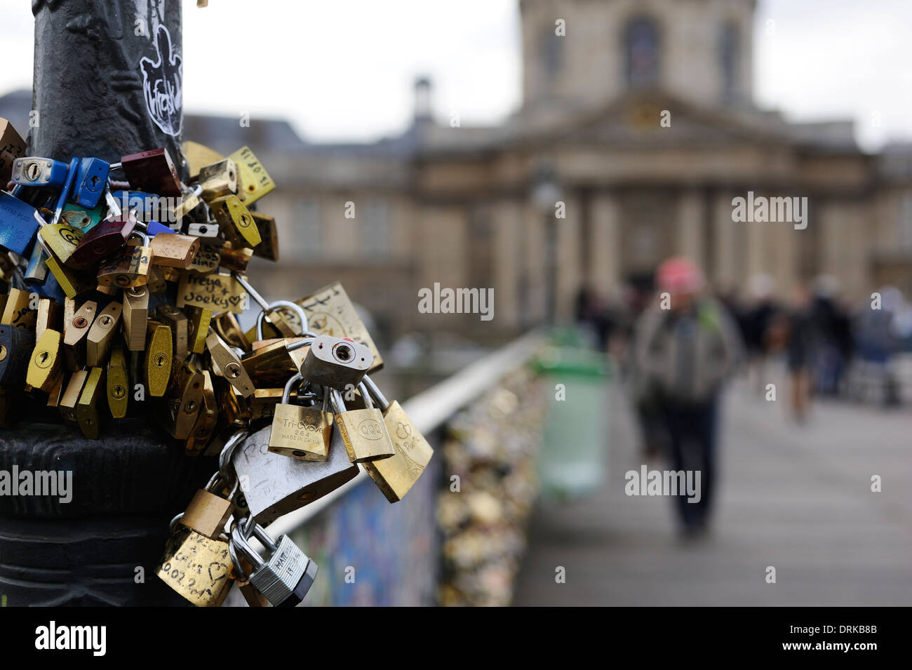 Stock Photo of the pont des arts bridge in Paris or the love lock ...