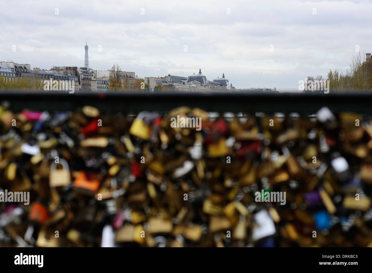 Stock Photo of the pont des arts bridge in Paris or the love lock ...
