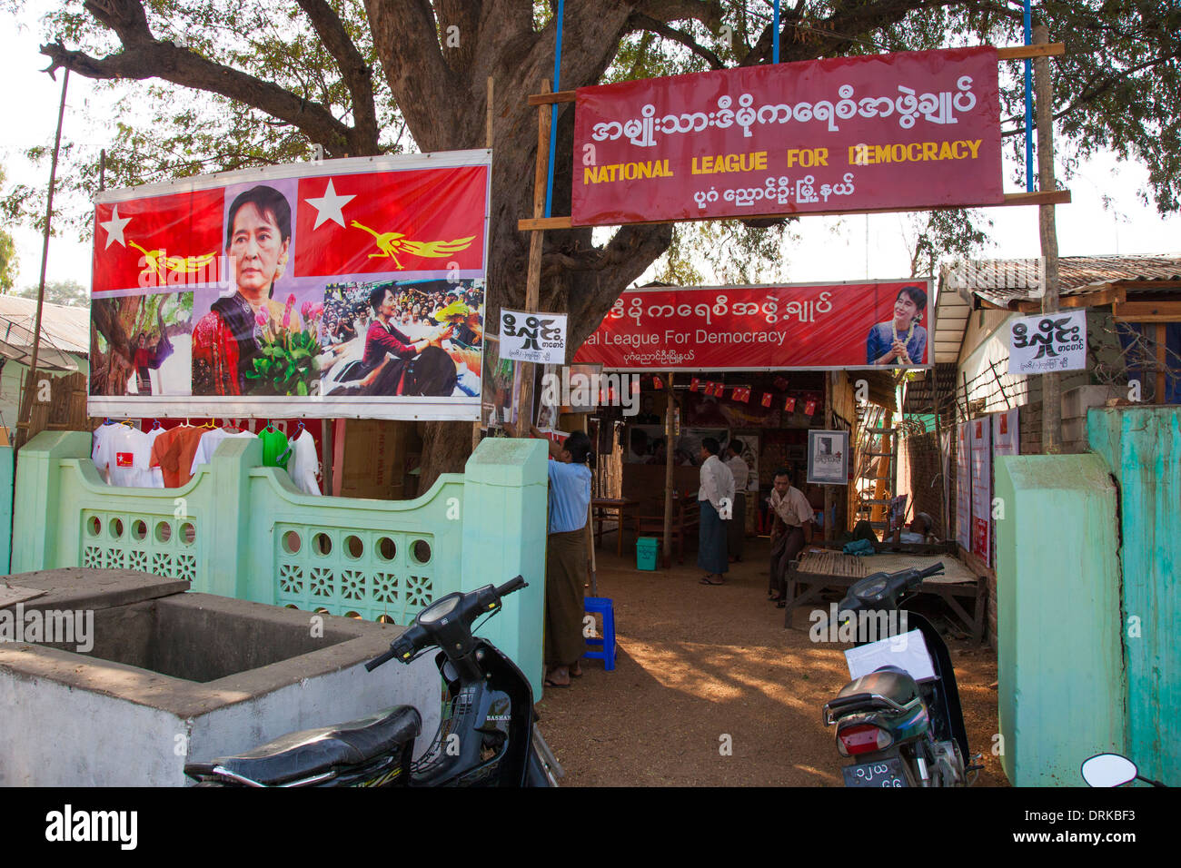 National League for Democracy Party office, Bagan Myanmar Stock Photo ...
