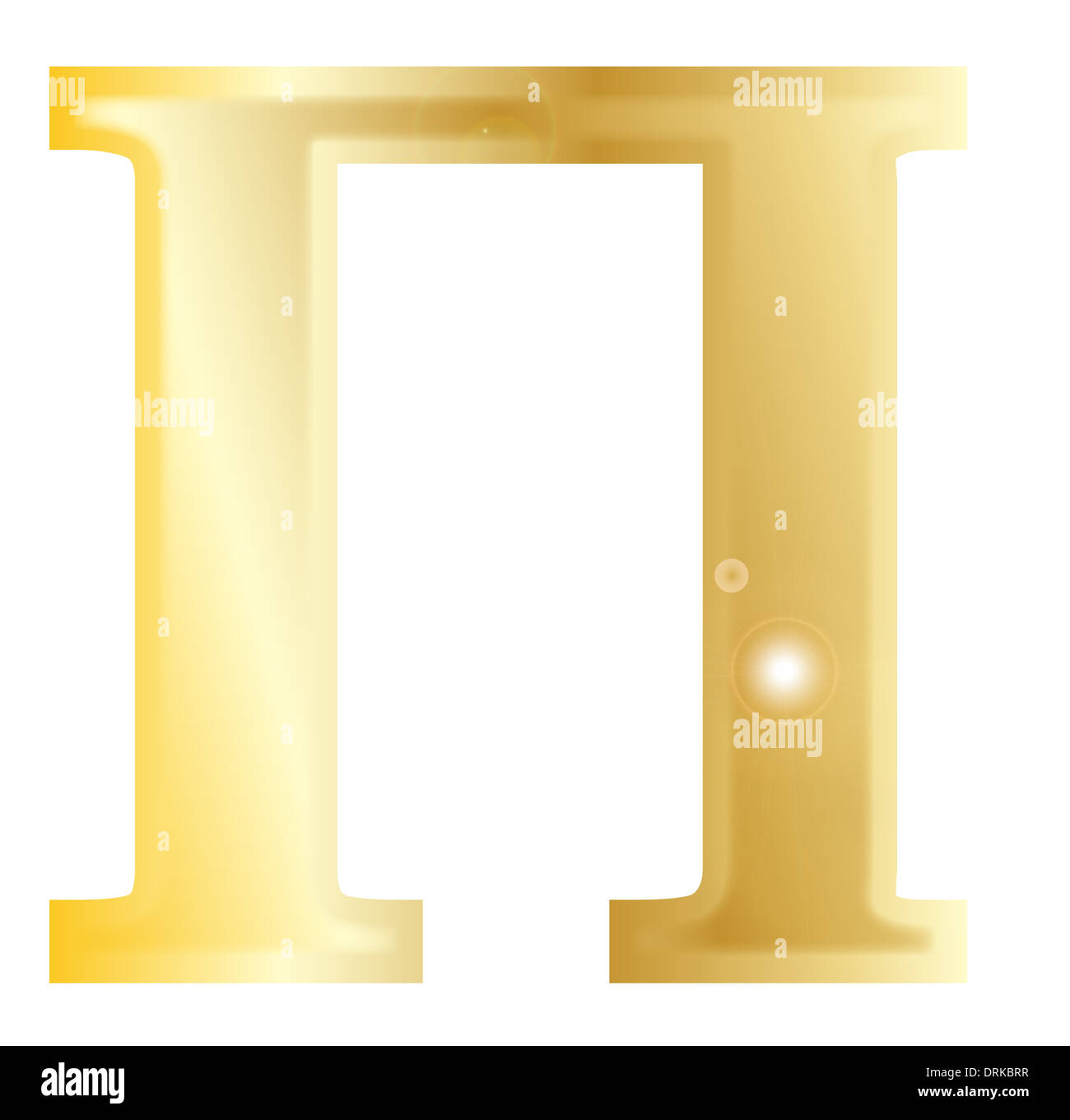 Pi - a letter from the Greek alphabet isolated over a white Background ...