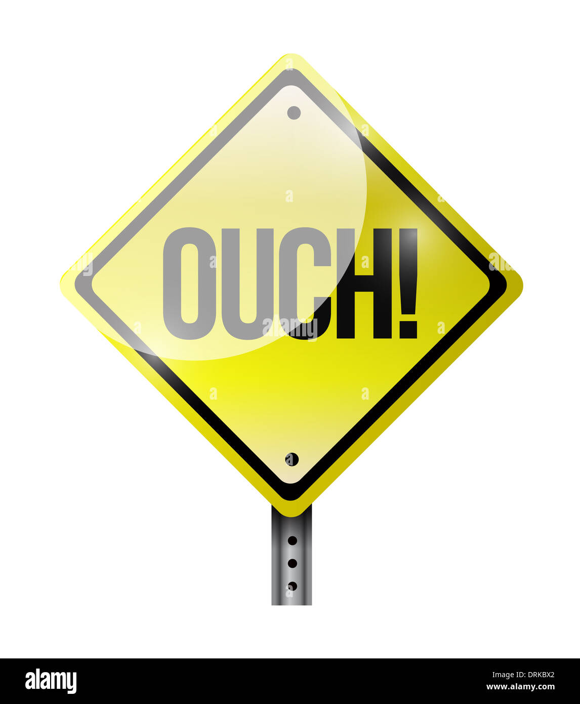 ouch road sign illustration design over a white background Stock Photo ...