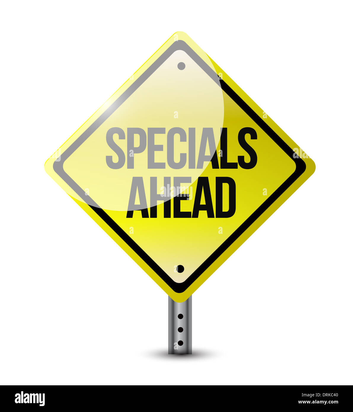 specials ahead road sign illustration design over a white background ...