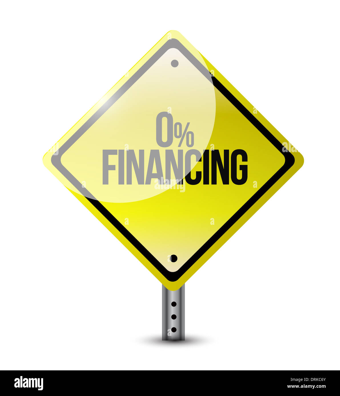 zero financing road sign illustration design over a white background ...
