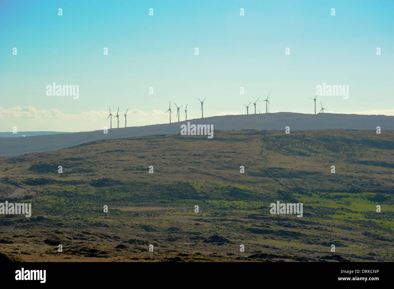 Wind Farm in West Cork on the Horizon on a balmy day Stock Photo - Alamy