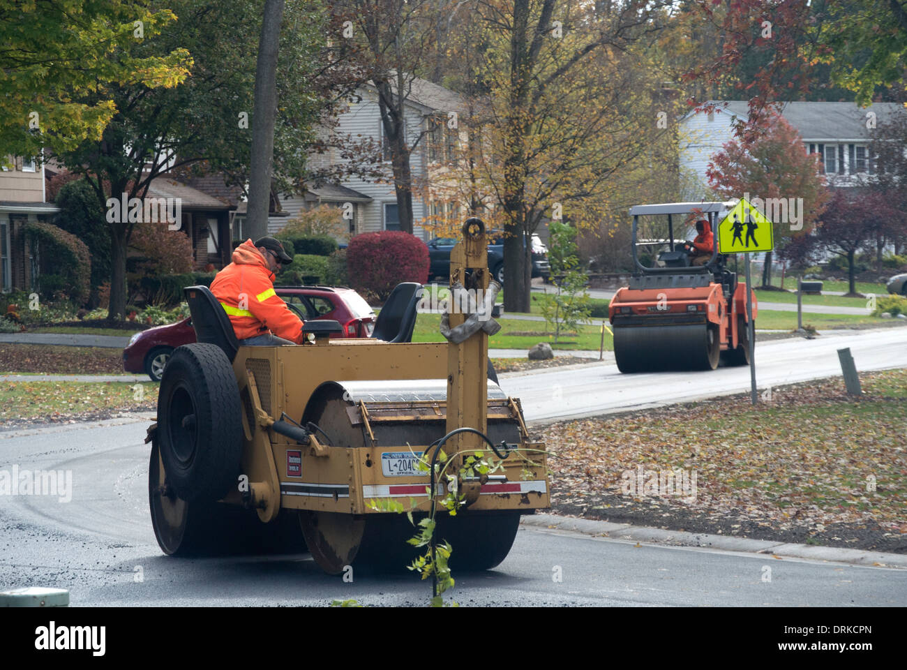 Rolling fresh blacktop Stock Photo - Alamy