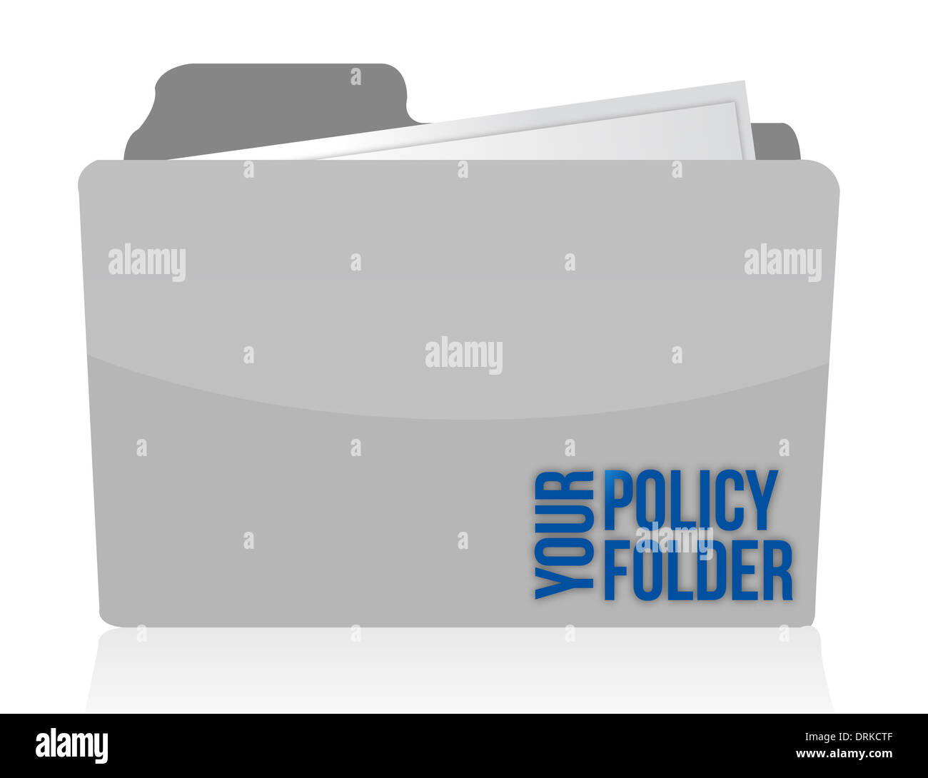 your policy folder illustration design over white Stock Photo - Alamy