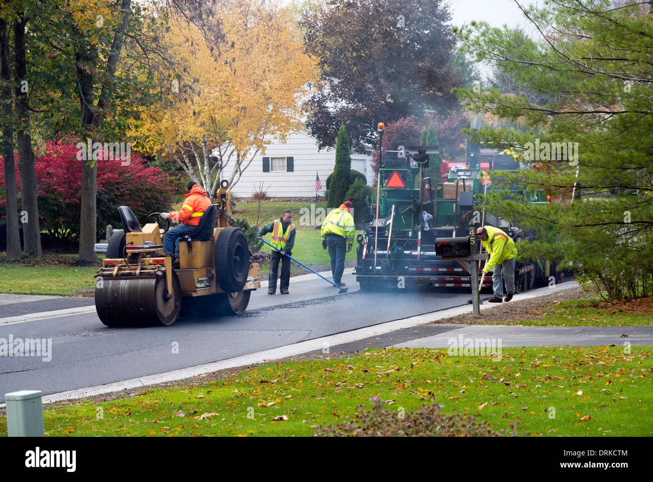 Rolling fresh blacktop Stock Photo - Alamy