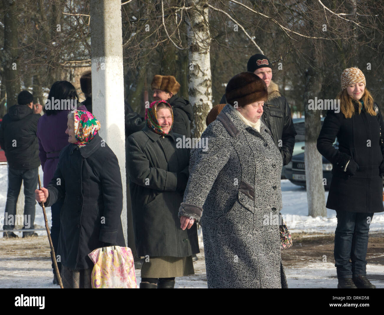 Ivankiv winter festival Ukraine burning man Stock Photo - Alamy