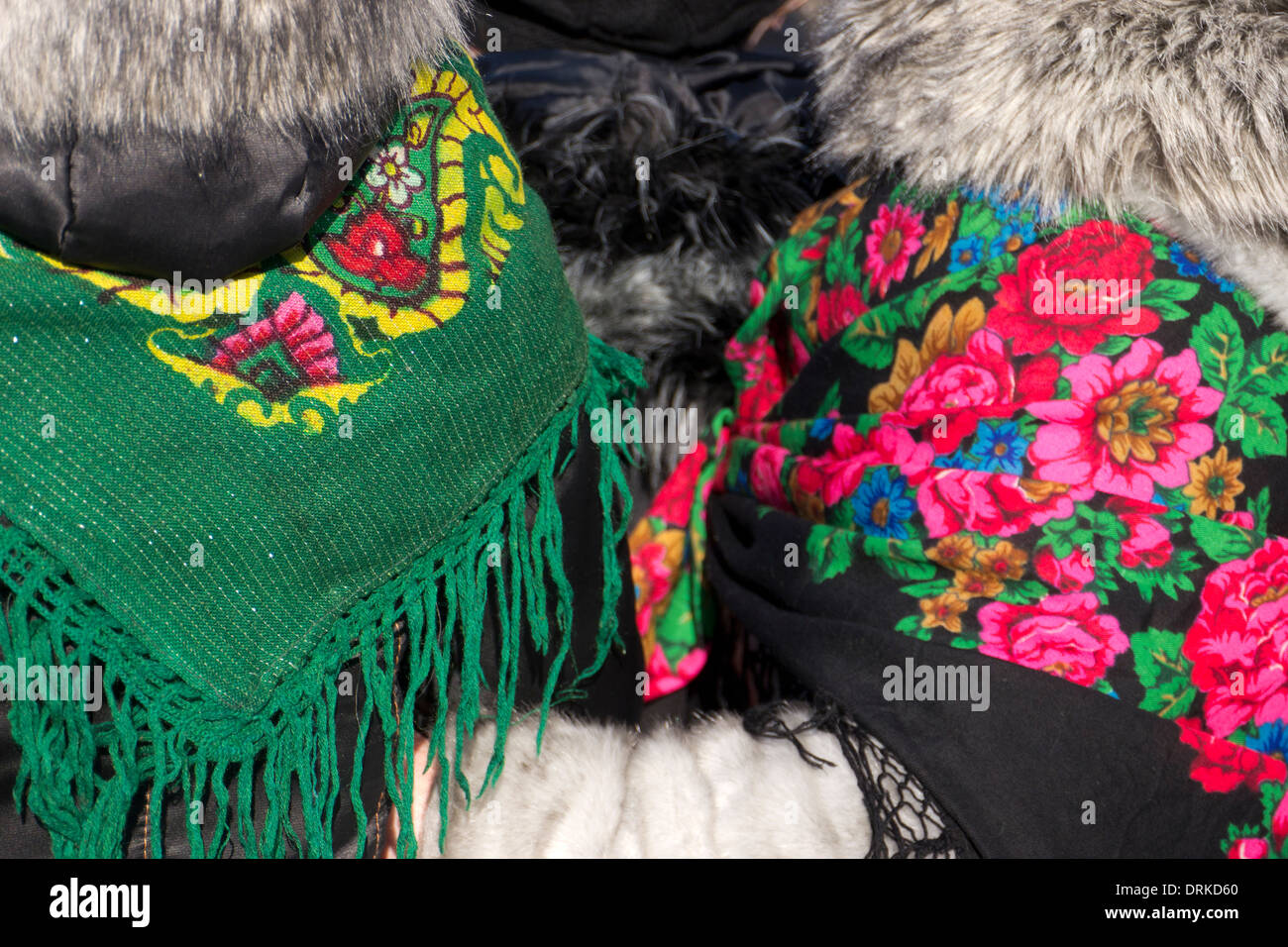 Ivankiv winter festival Ukraine burning man Stock Photo - Alamy