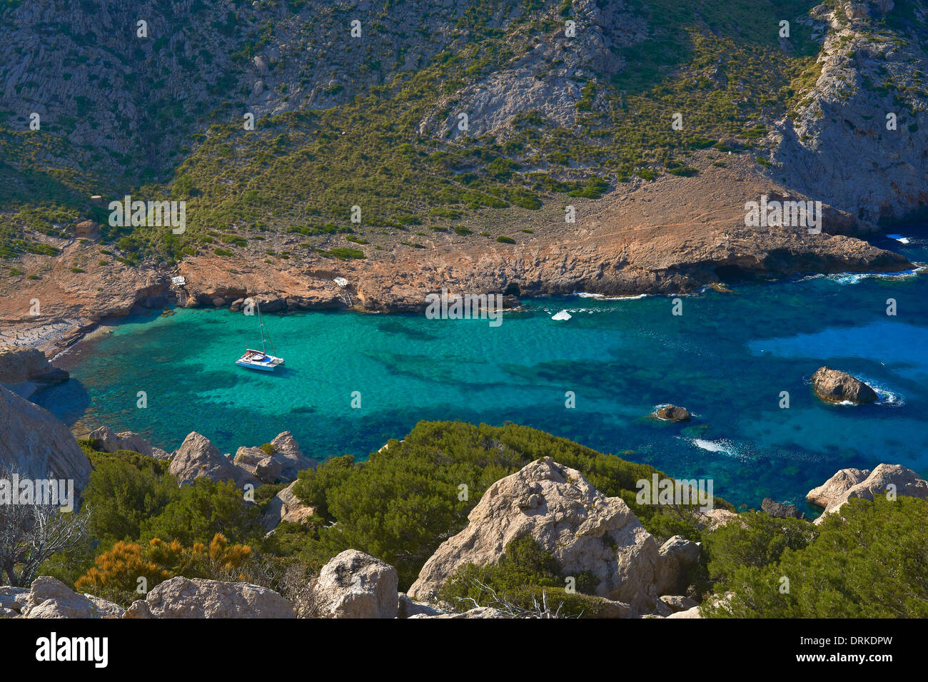 Cala Figuera, Cabo de Formentor, Formentor Cape, Serra de Tramuntana ...