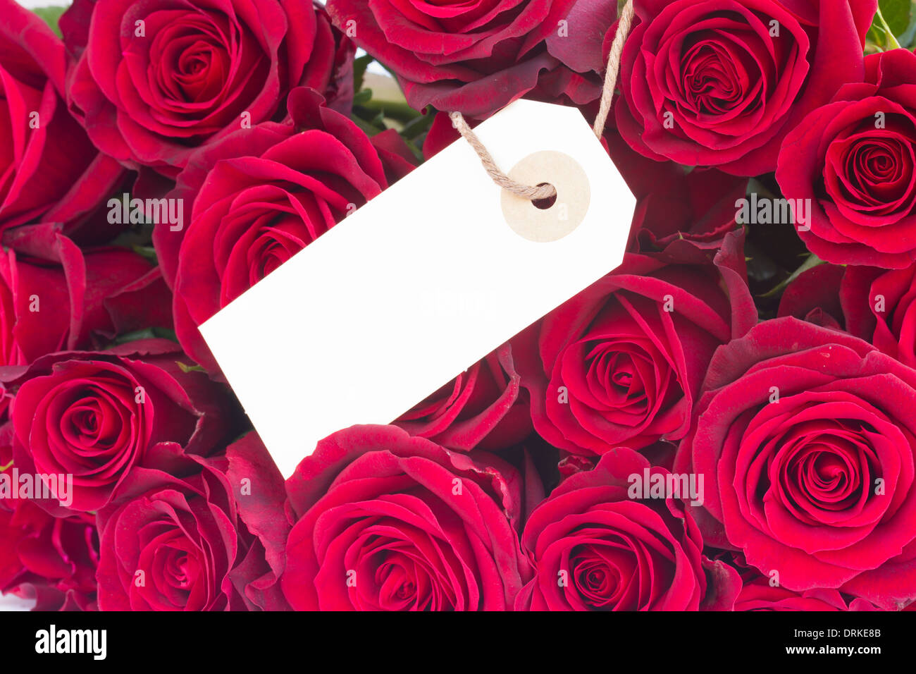 Red rose bouquet gift tag hi-res stock photography and images - Alamy