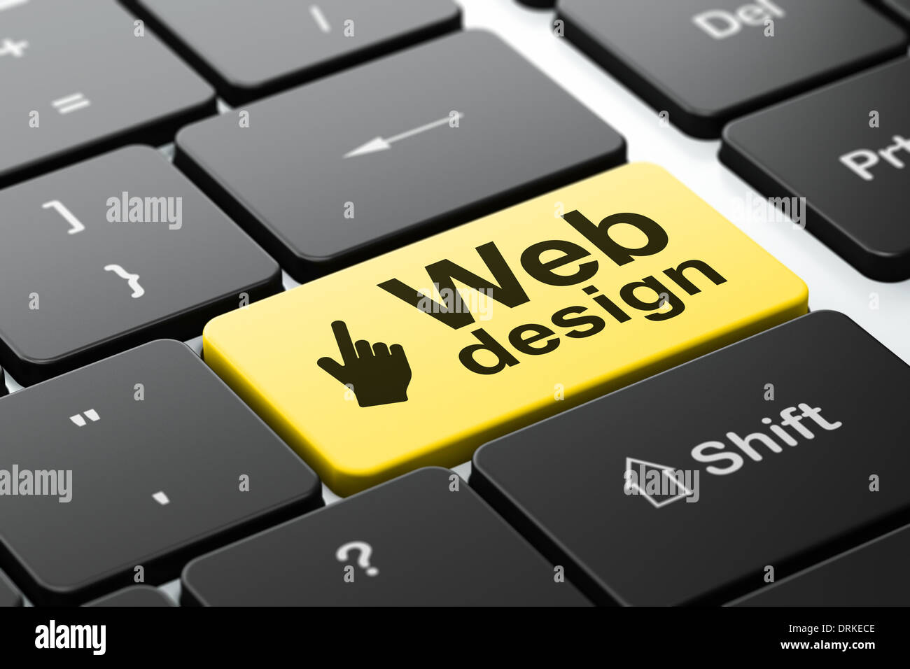 Web development concept: Mouse Cursor and Web Design on computer keyboard background Stock Photo ...