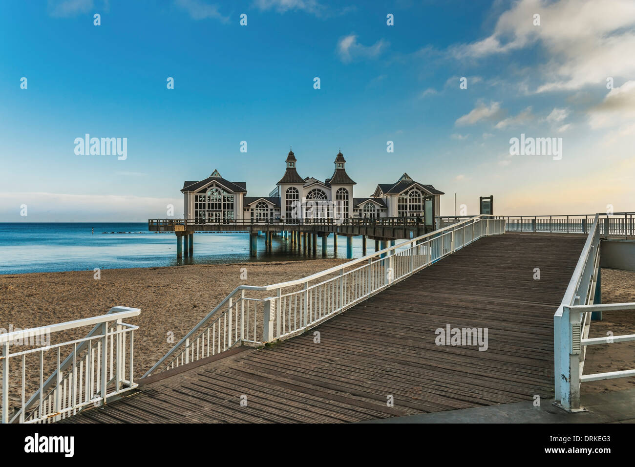 The Sellin Pier is a pier at the Baltic Sea, Sellin, Ruegen Island ...