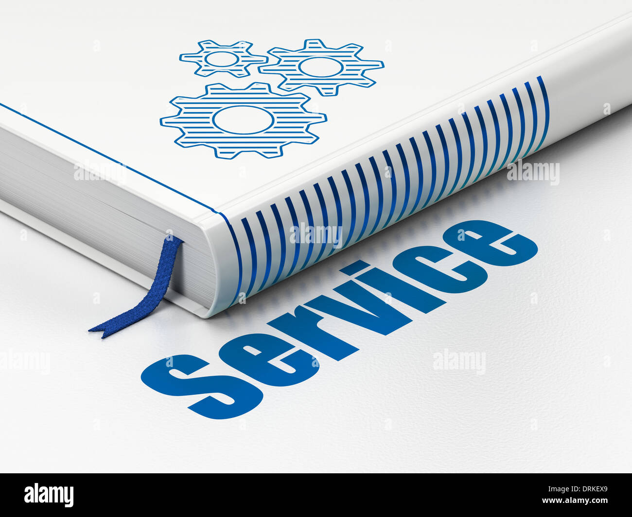 Business concept: book Gears, Service on white background Stock Photo ...