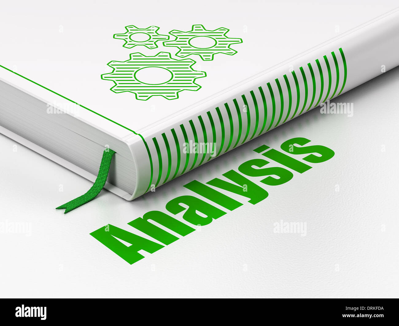 Marketing concept: book Gears, Analysis on white background Stock Photo ...