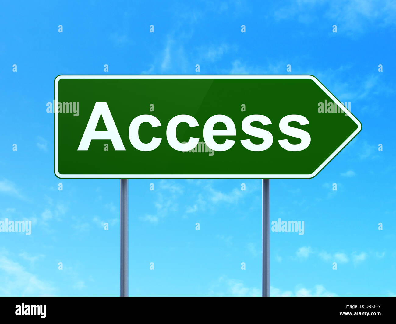 Protection concept: Access on road sign background Stock Photo - Alamy