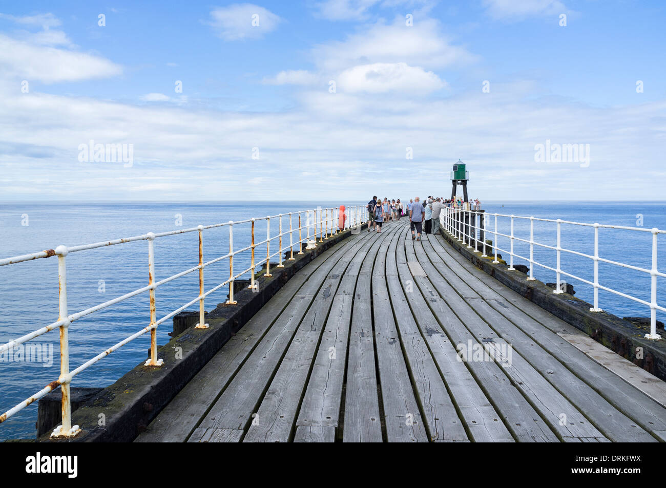 Whitby West Pier Stock Photo - Alamy