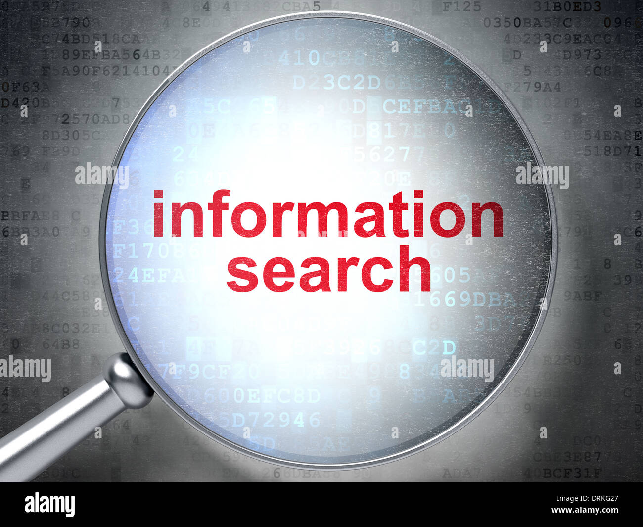 Information concept: Information Search with optical glass Stock Photo ...
