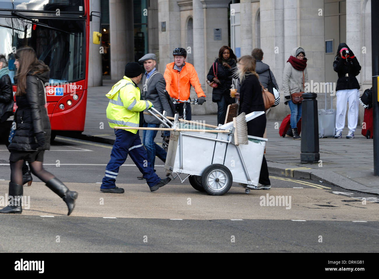 London, England, UK. Street sweeper, Westminster Stock Photo - Alamy