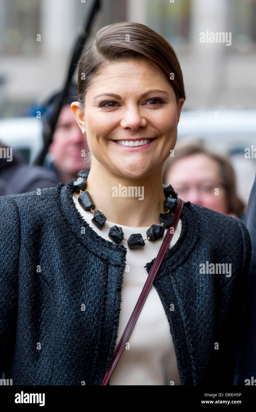 Hamburg, Germany. 28th Jan, 2014. Crown Princess Victoria of Sweden ...