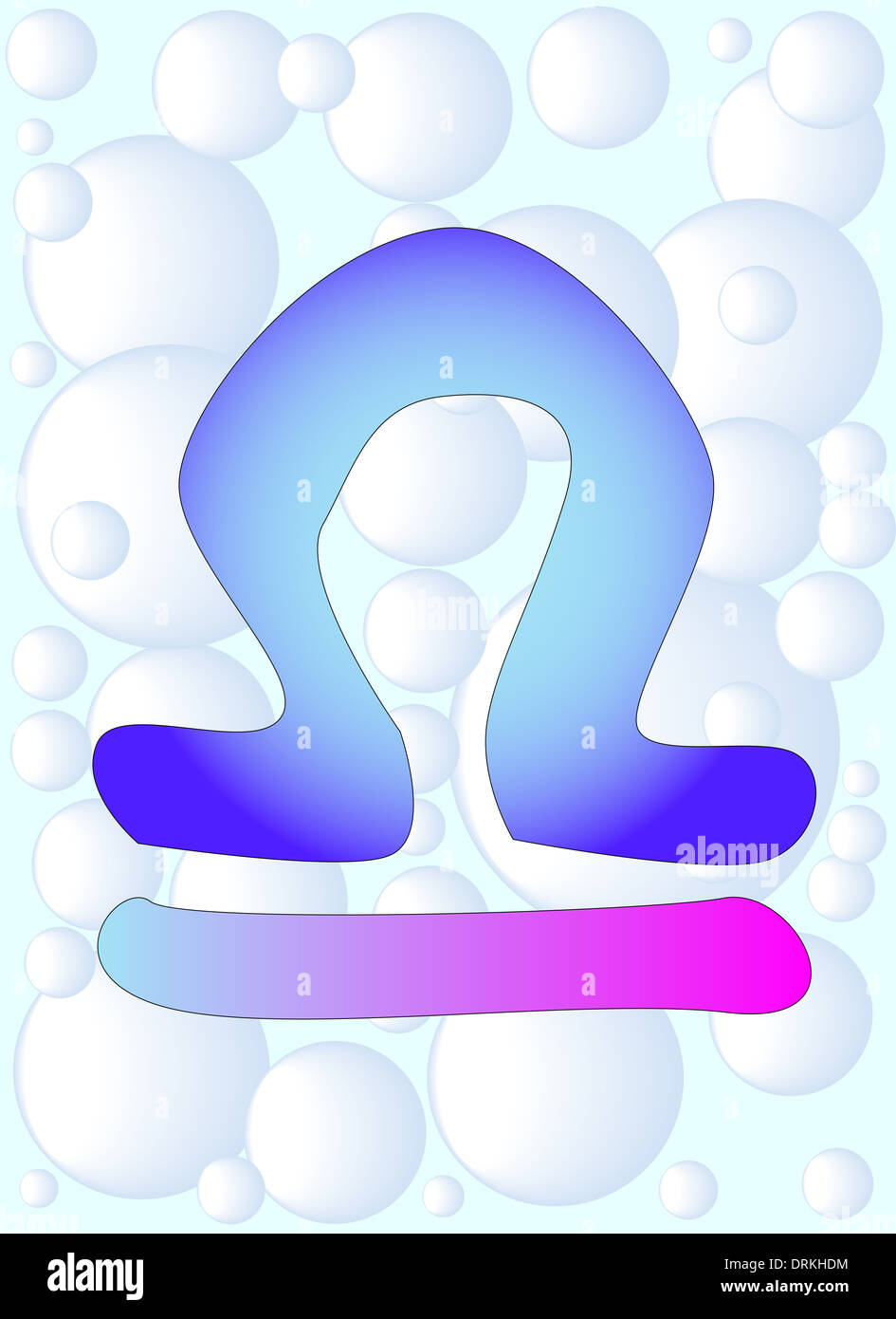 The astrological symbol for the sun sign Libra Stock Photo - Alamy