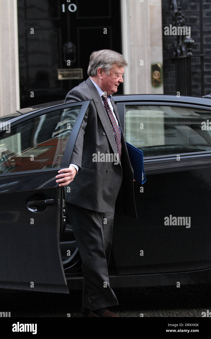 London, UK, 28th January 2014. Kenneth Clarke seen at Downing street ...