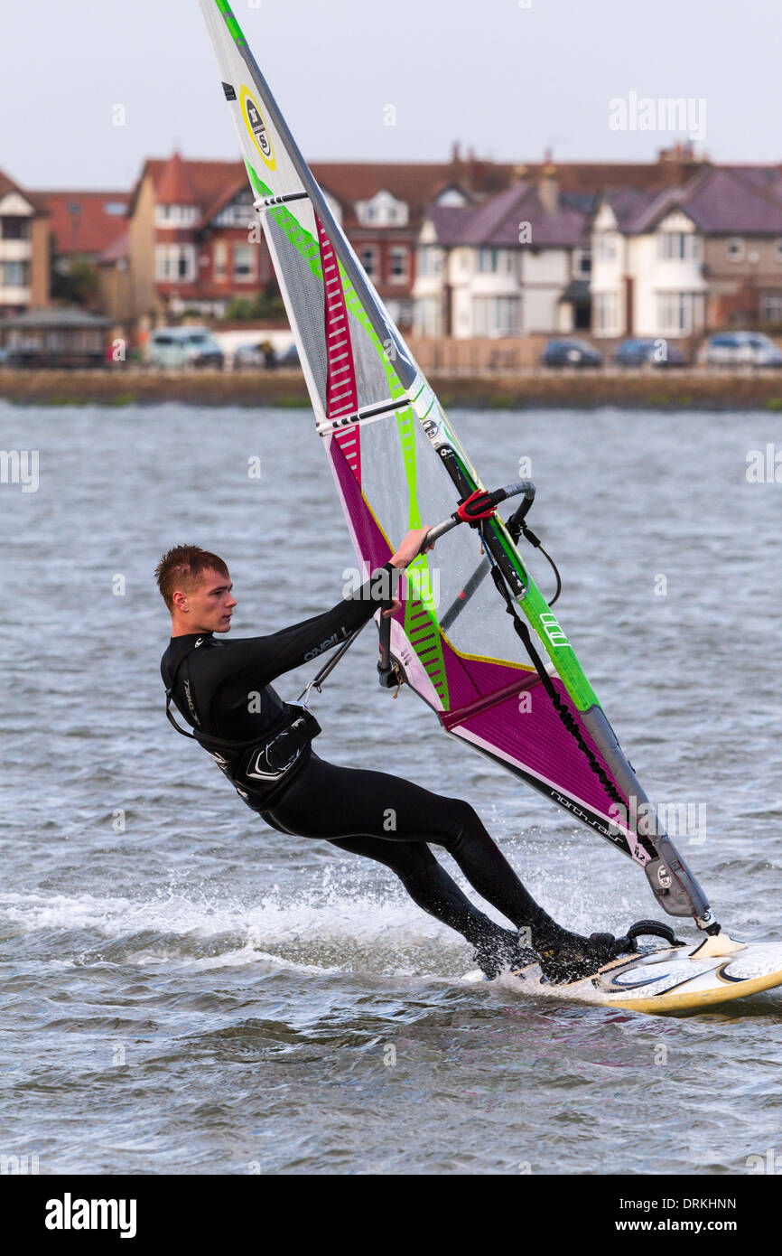 Male windsurfer sails on marine hi-res stock photography and images - Alamy